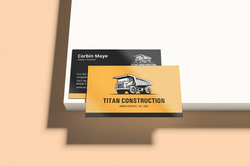 Glossy Business Cards | Vibrant, Coated Business Cards | Logo Maker